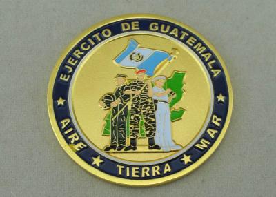 China EJERCITO DE Guatemala Personalized Coins by Zinc Alloy Die Casting And Gold Plating for sale