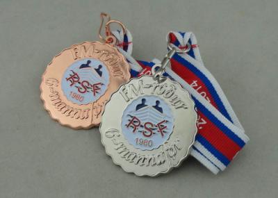 China Iron Stamped zinc alloy Medals For RSF, Soft Enamel With Shiny Copper  Plating for sale