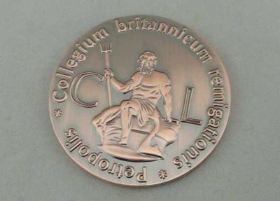 China Collegium Britannicum Souvenir Badges By Die Casting And Antique Copper Plating for sale