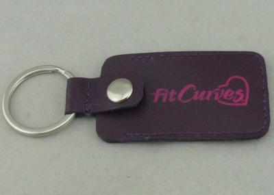 China Fit Curves Personalized Leather Key Chains 2.5 mm With Inserted Piece for sale