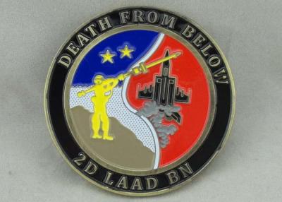 China 2D LAAD BN Personalized Coins, 1.75 Inch Soft Enamel And Zinc Alloy For Death From Below for sale