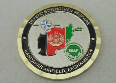 China Kandahar Airfield Afghanistan Personalized Coins, Double Tones plating Copper Soft Enamel Coin for sale