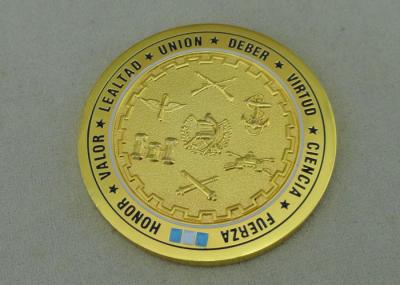 China Valor Honor Personalized Coin , 3D By Zinc Alloy Die Casting And Gold Plating for sale