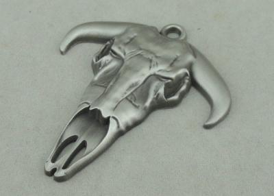 China 3D Zinc Alloy Die Cast Medals For Longhorn And Antique Silver Plating for sale