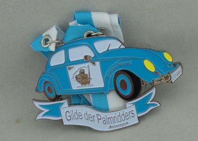 China Customized Blue Ribbon Medals , Soft Enamel Zinc Alloy Deloitte Medals for sale