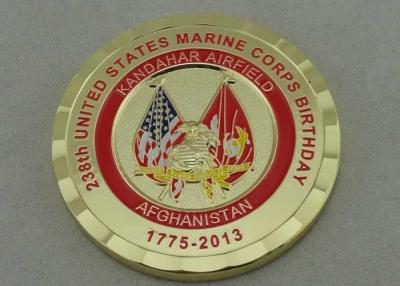 China 238th United States Marine Corps Birthday Coin , Copper Stamped Gold Plating 1 3/4 Inch for sale