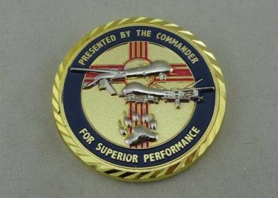 China Superior Performance Personalized Coins , Copper Stamped Gold /  Nickel Plating Diamond Edge for sale