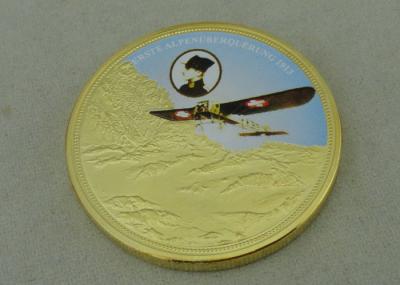 China Confoederatio Helvetica Personalized Coins , Zinc Alloy Die Casting With Gold Plating Army Coin for sale
