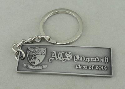 China Antique Silver Plating ACS Promotional Keychain Zinc Alloy Die Casting 2.0 mm for sale