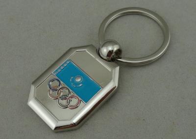 China Olympic Advertising Keychain Zinc Alloy Die Casting With Silver Plating for sale