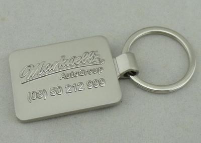 China 2.5mm Auto Promotional Keychain Zinc Alloy Die Casting With Misty Silver Plating for sale