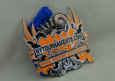 China 4.0 Inch Nytournaments Medal Soft Enamel Zinc Alloy 3.5 mm With Ribbon for sale