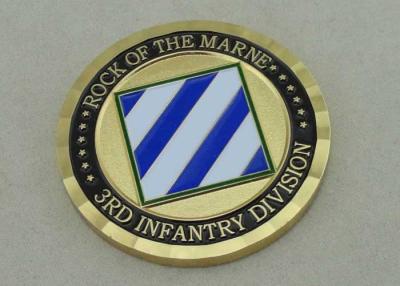 China 2.0 Inch Custom Brass Personalized Coins , Gold Plating USA Military Coin for sale