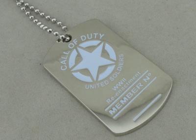 China Military Personalised Dog Tags Die Casting Enamel Nickel Plating for sale