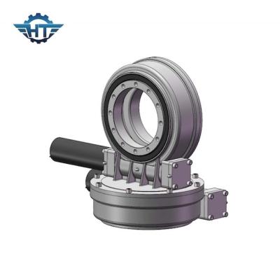 China 7 Inch Dual Axis Slew Drive Gearbox With Electric 24v DC Motor For Solar Tracking System for sale
