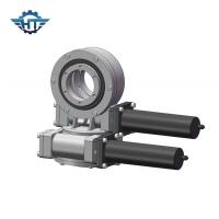 China 7 Inch Dual Axis Slew Drive Gearbox With Electric 24v DC Motor For Solar Tracking System for sale