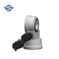 China Worm Gear Dual Axis Slew Drive For Solar Tracker With Multi Tooth Contact And 24V Motor for sale