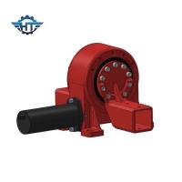 China Horizontal Enclosed Small Slew Drive Attached With 24VDC Motor With For Tilted Solar Trackers for sale