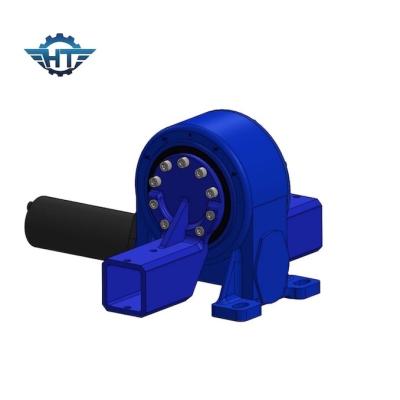China VE9 Vertical Worm Gear Small Slew Drive With 12VDC Gear Motor And Enclosed Housing for sale