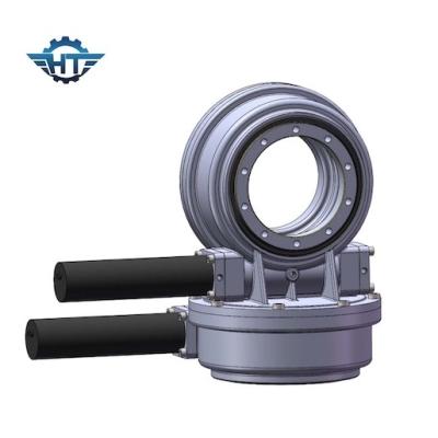 China SDE21 Gear Ratio 125 / 1 hourglass Worm Gear Slew Drive With Enclosed Housing For CPV for sale
