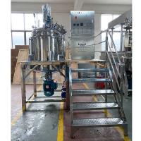 China 1000L Fixed High Shear Vacuum Emulsifier Mixer Heating Cosmetic Reactor for sale
