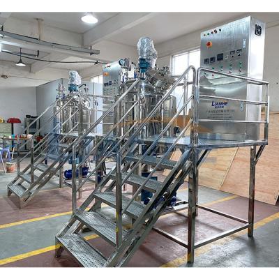 China Big Capacity 6000L Facial Vacuum Emulsifier Mixer Skincare Reactor Tank With Heating for sale