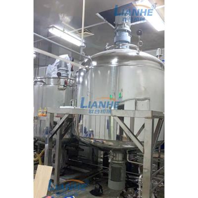 China 5T Vacuum Cosmetic Making Machine Cream Shampoo Emulsifier Lotion Heating Mixer for sale