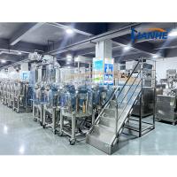 China Steam Heating Vacuum Emulsifier Mixer Cosmetic Ointment Mixing Tank With Agitator for sale