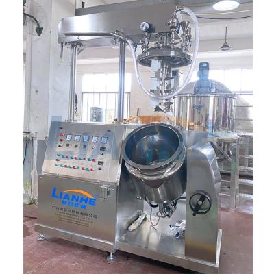 China 100L Cream Cosmetic Making Vacuum Emulsifier Mixer High Standard for sale