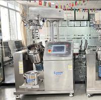 China 20 Liter PLC Control Hydraulic Lifting Vacuum Homogenizer Cream Mixer Machine for sale