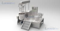 China 300L Cosmetic Production Line Hydraulic Lifting Vacuum Emulsifying Mixer Cream Ointment Mixer for sale