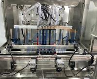 China PLC 12 Nozzles Automatic Filling Machine Liquid Soap Shower Gel Lotion Capping Labeling Line for sale