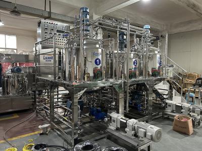 China PLC 1000L Cosmetic Manufacturing Machine Emulsifying Homogenizer Paste Ointment Mixer for sale