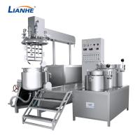 China Double Shear Cream Vacuum Emulsifier Mixer Machine 120 Degree PLC Control for sale