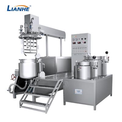China Double Shear Cream Vacuum Emulsifier Mixer Machine 120 Degree PLC Control for sale
