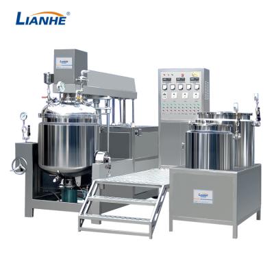 China Cosmetic Cream Vacuum Emulsifier Mixer 300L-500L Agitator 65 Rpm for sale