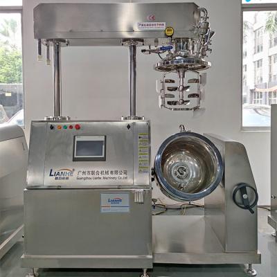 China Small Stable SUS304 Vacuum Emulsifier Mixer With Bottom Homogenizer for sale