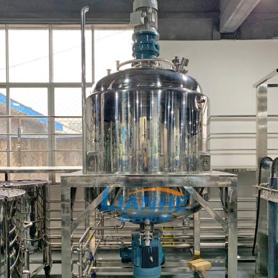 China 1000L Vacuum Emulsifier Mixer , Fixed Lid , One-Way Mixing Paddle for sale