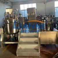China Cosmetic Cream Vacuum Emulsifier Mixer 300L-500L Agitator 65 Rpm for sale