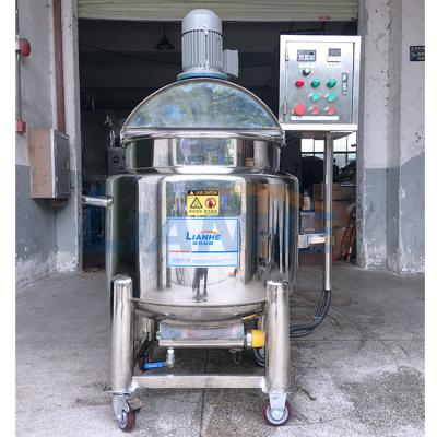 China 1.5KW 200L Sanitizer Homogenizer Emulsifier Mixer Heating Jacketed for sale