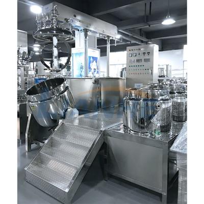 China CE Vacuum 300L High Shear Emulsifier Mixer Homogenizer Hydraulic Lifting for sale