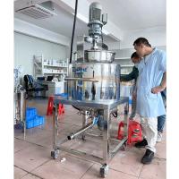 China Electric Heating High Shear Emulsifier Mixer 100L 3 Layers Stainless Steel for sale