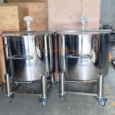 China Pneumatic Mixing Agitator Storage Tank 500L SUS316 / 304 Stainless Steel for sale