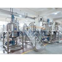 China 1000L Cosmetic Mixer Cream Shampoo Vacuum Emulsifier High Shear Body Lotion Mixing Tank for sale