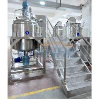 China 1000L Cosmetic Mixer Cream Shampoo Vacuum Emulsifier High Shear Body Lotion Mixing Tank for sale