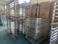 China OEM Bakery Trolley Commercial Customized Size Aluminum Alloy Baking Oven Storage Trolley for sale