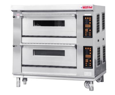 China 2 Decks Gas Deck Oven 4 Trays Electric Deck Oven 1400mm for sale