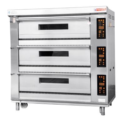 China 3 Decks Commercial Bakery Equipment 12 Trays 400 X 600Mm Bakery Machine For Bread for sale