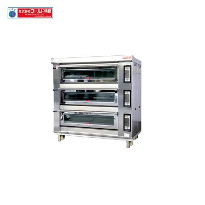 China WSK Europe Style Intelligent Bread Deck Oven 3 Deck 6 Trays Electric Deck Oven With Steam for sale