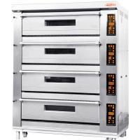 China Bakery Gas Deck Oven 3 Decks 12 Trays Stainless Steel Bake Pizza Convection Oven for sale